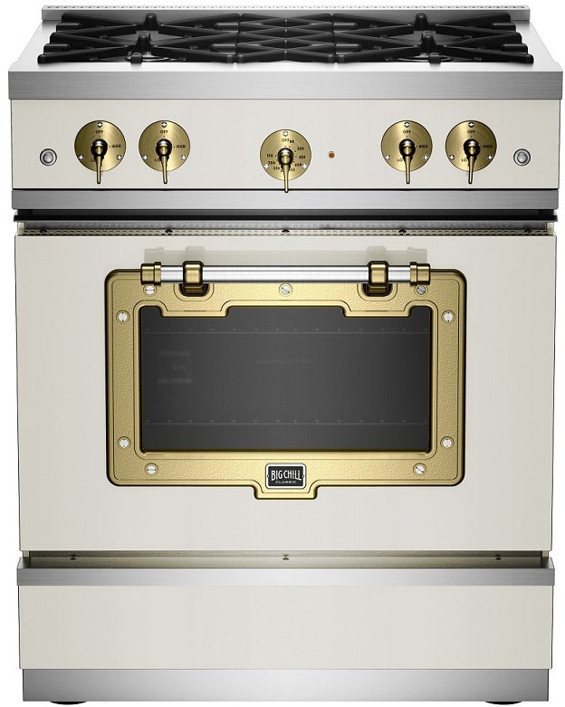 Big Chill BCCS30BBV2GWNG 30 Inch Classic Gas Range: Grey White ...
