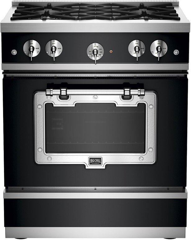 Big Chill BCCS30CRV2MBNG 30 Inch Classic Gas Range: Matte Black Matte ...