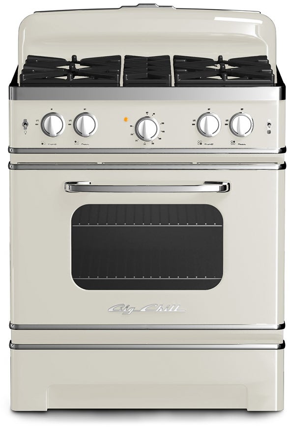 Big Chill BCR30GWNG 30 Inch Retro Gas Range: Grey White, Natural ...