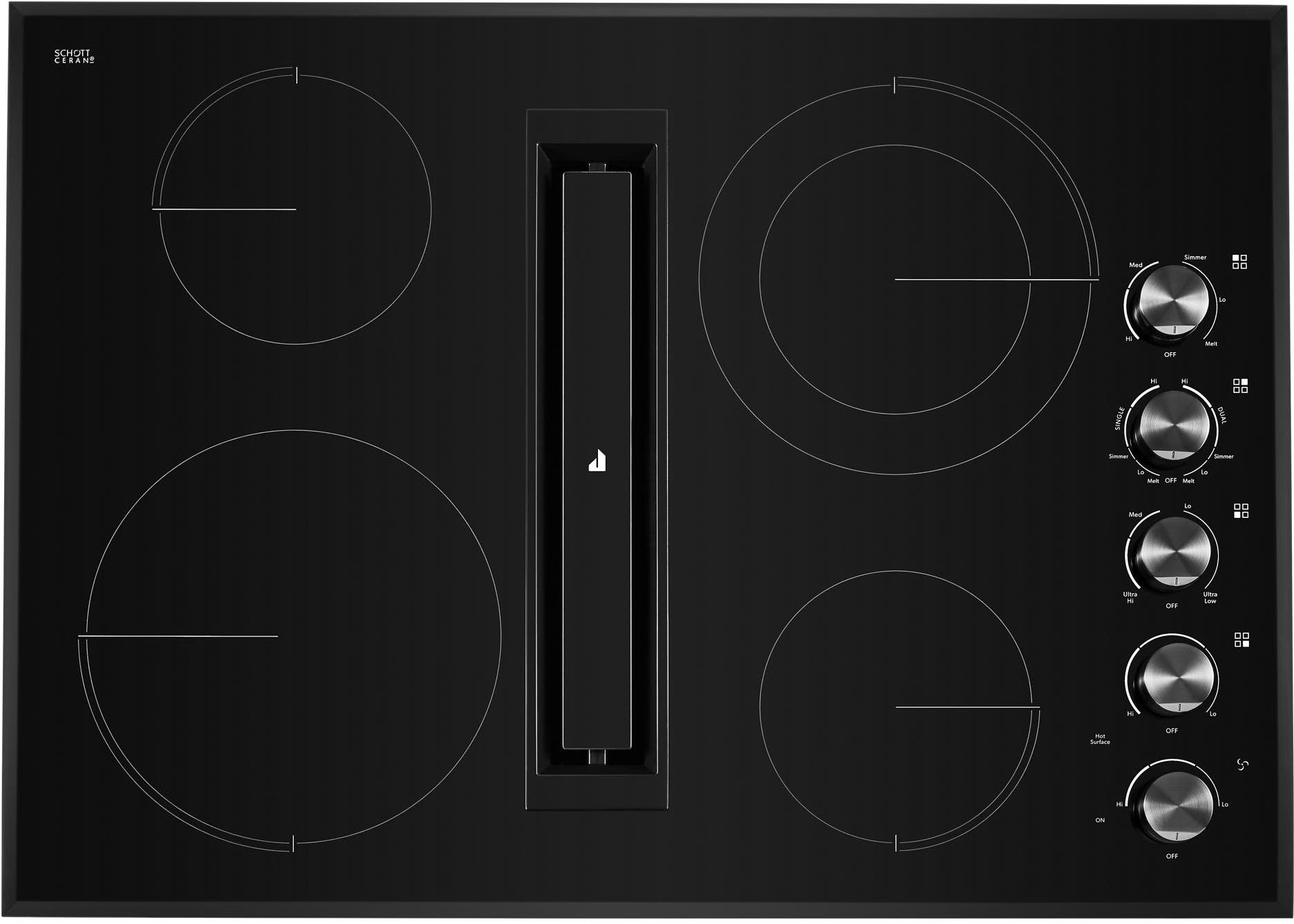 Jenn Air JED3430GB 30 Inch Electric Cooktop Black | Plesser's Appliances